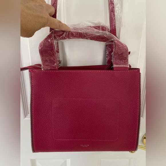 Botkier | Bags | Botkier Hot Pink Pebble Grain Leather Satchel Zipper ...